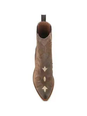 Sartore Panelled Cowboy Boots - Brown