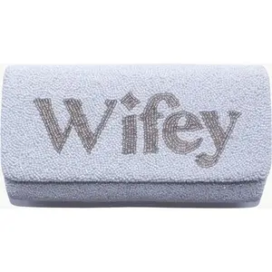 ISLAND TO EAST SIDE Wifey Medium Structured Bag - White/gold