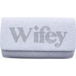 ISLAND TO EAST SIDE Wifey Medium Structured Bag - White/silver