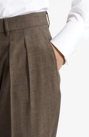 TOM FORD Pleated Mohair-blend Trousers