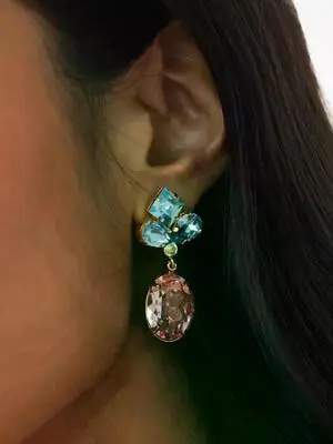 JENNIFER BEHR Lainey Crystal-embellished Drop Earrings