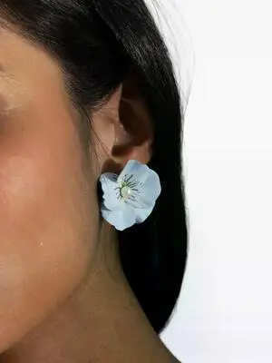 JENNIFER BEHR Villetta Flower-shaped Earrings - Blue