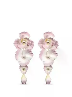 JENNIFER BEHR Mariam Floral-Motif Earrings Pink