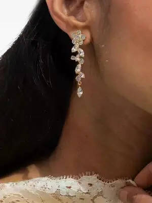 JENNIFER BEHR Jasmina Crystal-embellished Earrings - Gold