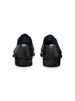 PAUL FREDRICK Leather Wing Tip Oxford - Black