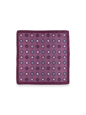 PAUL FREDRICK Patterned Silk Pocket Square