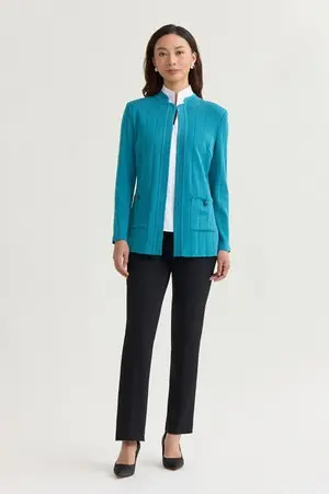 Ming Wang Heritage Multi Texture Knit Jacket