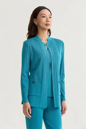 Ming Wang Heritage Multi Texture Knit Jacket