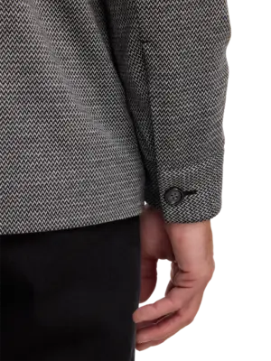 PAUL FREDRICK Herringbone Shirt Jacket