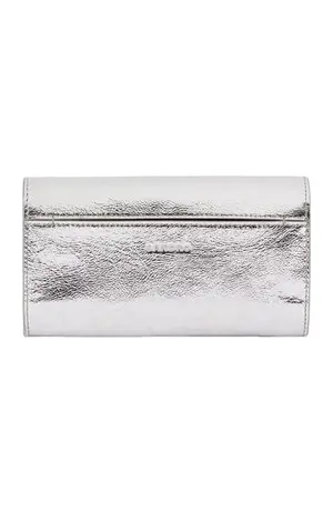 Sandro Mambo Metallic Leather Clutch