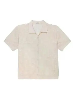 Agua Bendita Jared Embroidered Short-sleeve Shirt - Neutrals