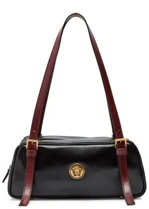 Versace Small Leather Shoulder Bag - Black