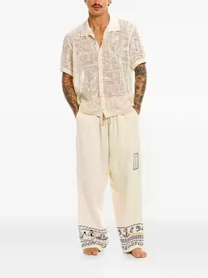 Agua Bendita Jared Embroidered Short-sleeve Shirt