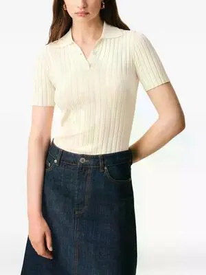 AMI Paris Knit Short Sleeve Polo Shirt
