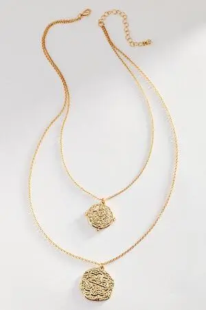Anthropologie Double Layer Pendant Necklace