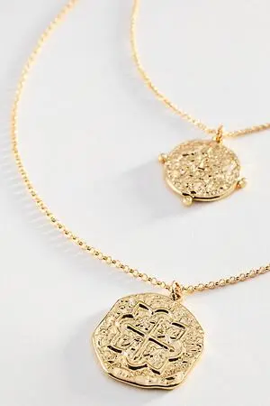 Anthropologie Double Layer Pendant Necklace