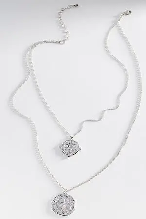 Anthropologie Double Layer Pendant Necklace