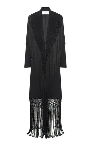 Gabriela Hearst Mcaffrey Embroidered Recycled-cashmere Coat - Black