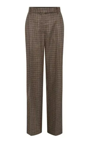 Gabriela Hearst Henge Checked Straight-leg Pants - Neutral