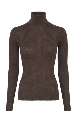 Gabriela Hearst Peppe Turtleneck Top - Brown