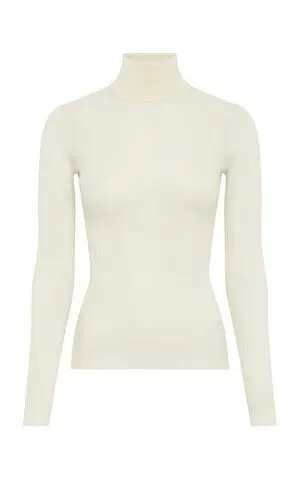 Gabriela Hearst Peppe Turtleneck Top - Ivory
