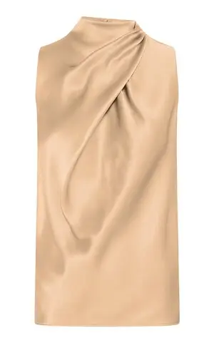 Gabriela Hearst Melina Draped Silk Top