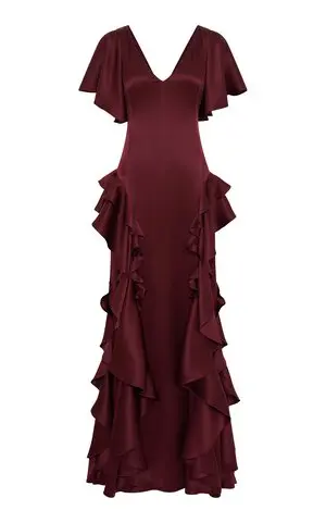 Women's Burgundy Evening Maxi Dresses