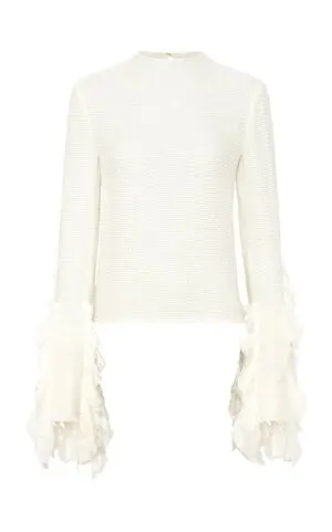Gabriela Hearst Fawcett Ruffled Silk Blouse - Ivory