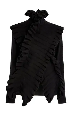 A.W.A.K.E. Mode Merino Wool-cashmere Paneled Knit Jumper - Black