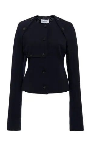 FERRAGAMO Wool Single-breasted Jacket - Navy