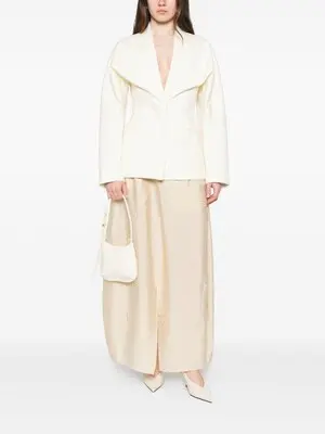 Jacquemus La Veste Chale Wool Blend Jacket - White