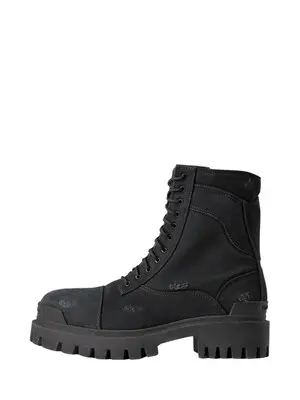 Balenciaga Combat Strike Boots - Black