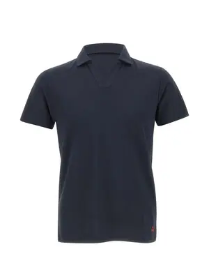 Peuterey Cotton And Silk Polo Shirt - Blue