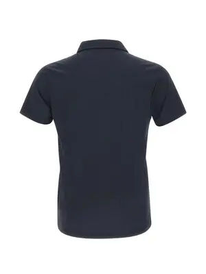 Peuterey Cotton And Silk Polo Shirt - Blue