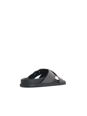 Dolce & Gabbana Leather Slippers - Brown