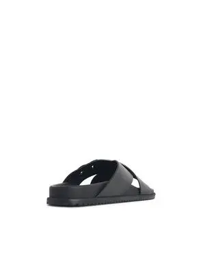 Dolce & Gabbana Leather Slippers - Black