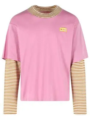Marni Linen And Cotton Double Layer T Shirt