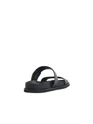 Tory Burch Romy Sport Leather Slippers - Black