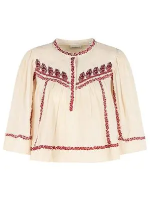 Isabel Marant Étoile Juline Cotton Blouse - Ivory
