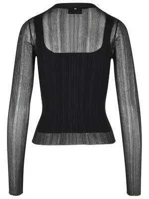Sportmax Buono Trompe L'oeil Viscose-blend Sweater - Black