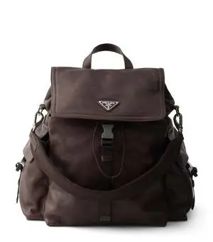Prada Leather Explore Backpack Brown