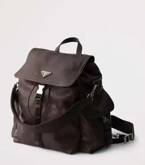 Prada Leather Explore Backpack - Brown
