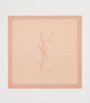 Saint Laurent Cashmere-silk Cassandre Scarf - Red