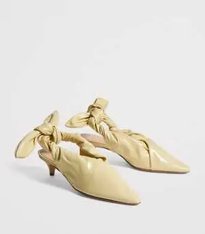 Bottega Veneta Leather Slingback Pumps - Yellow