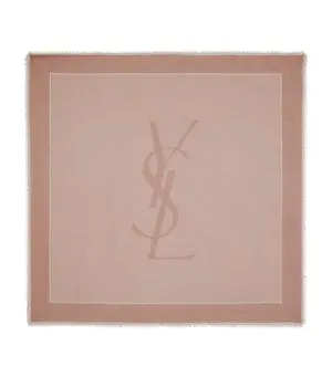 Saint Laurent Cashmere-silk Cassandre Scarf - Red