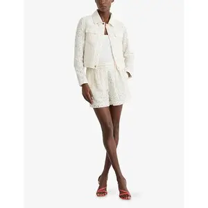 REISS Flap-pocket Lace Jacket