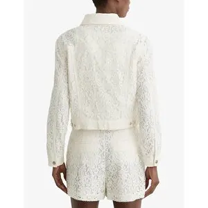 REISS Flap-pocket Lace Jacket