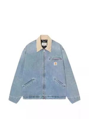 Carhartt Work In Progress Zipped Denim Jacket With Chest Pocket - Blue