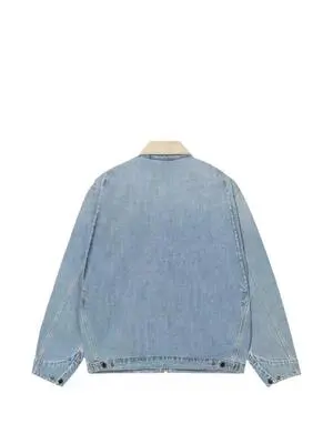 Carhartt Work In Progress Zipped Denim Jacket With Chest Pocket - Blue