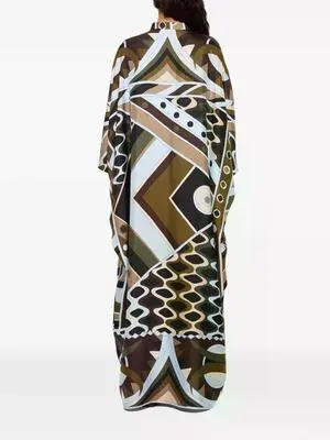 Emilio Pucci Vivara Print Silk Kaftan